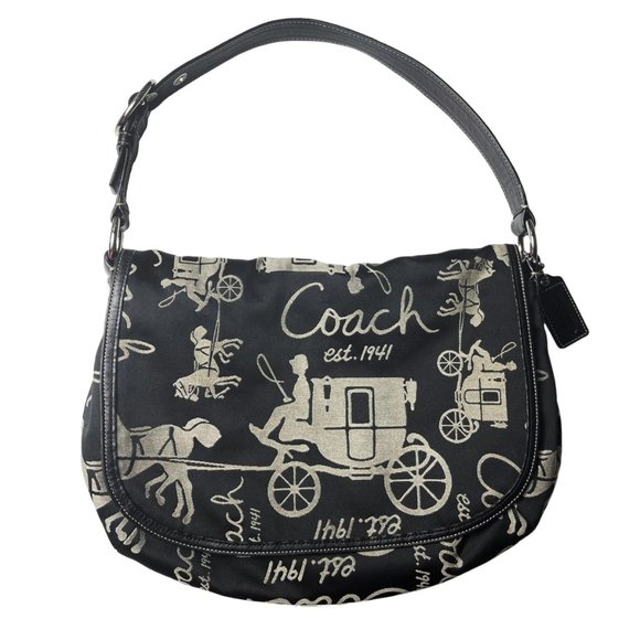 Coach | Bags | Coach Horse Carriage Cargo Flap Shoulder Bag Handbag ...